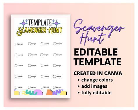 Free Scavenger Hunt Template Printable Fun Now Printables For Everyone