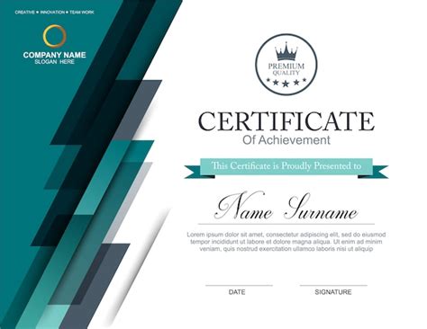 Premium Vector Vector Certificate Template Premium Vector Vector Certificate Template