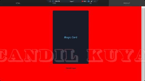 √ Design Web Magic Card Html And Css Candil Kuya