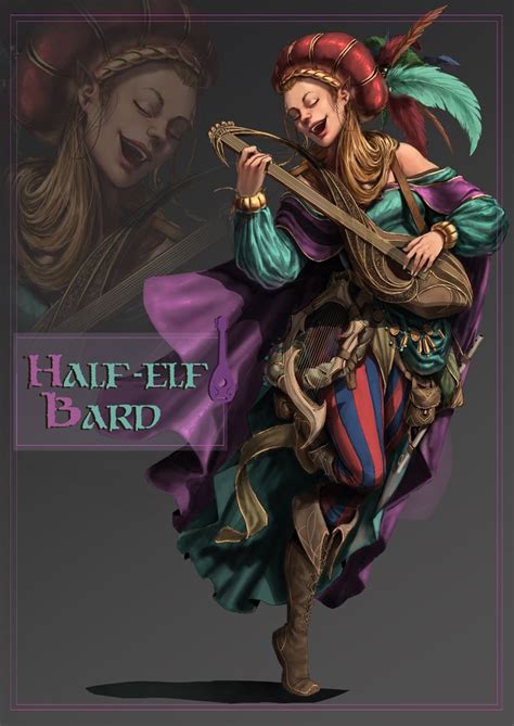 Artstation Dnd Characters Half Elf Bard Personaggi Guerrieri Eroe