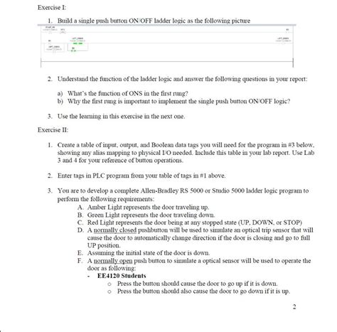 Exercise I Build A Single Push Button ON OFF Chegg