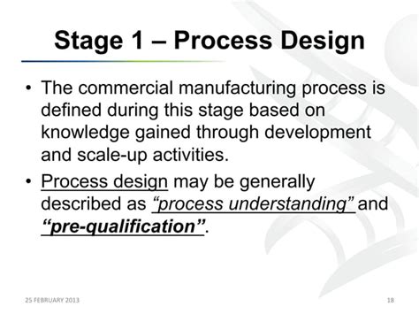 A Lifecycle Approach To Process Validation