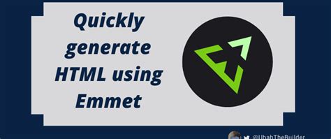 list of emmet keyboard shortcuts for quickly generating html dev