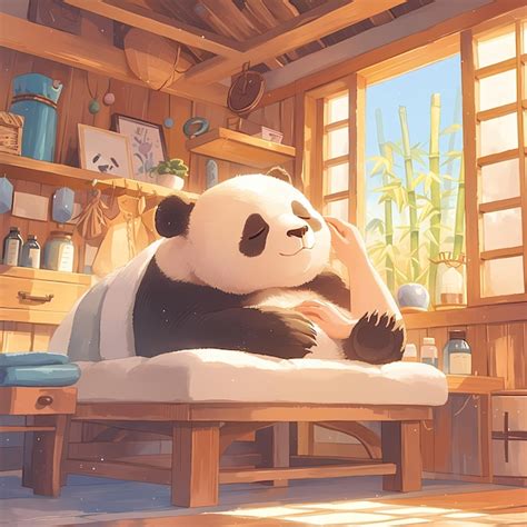 premium photo pandas relaxing escape a dreamy getaway