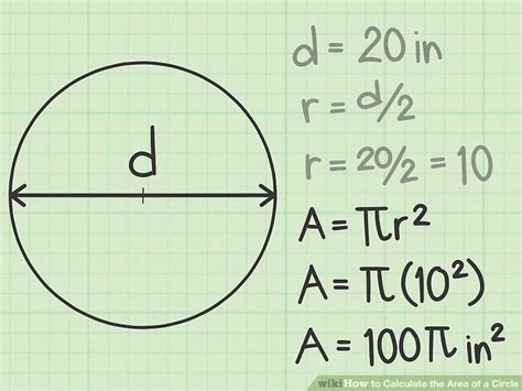 5 Ways To Calculate The Area Of A Circle Wikihow