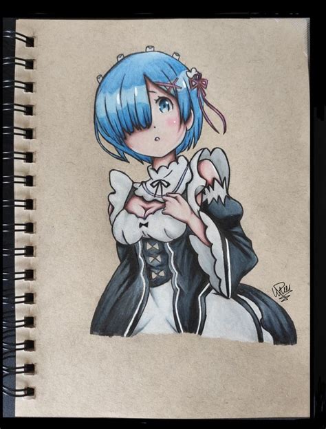 Rem From Re Zero Sketches Drawings Artwork