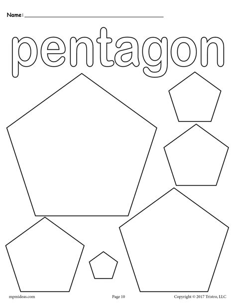 Pentagon Vorlage Zum Ausdrucken Geometrische Formen Vorlagen Zum