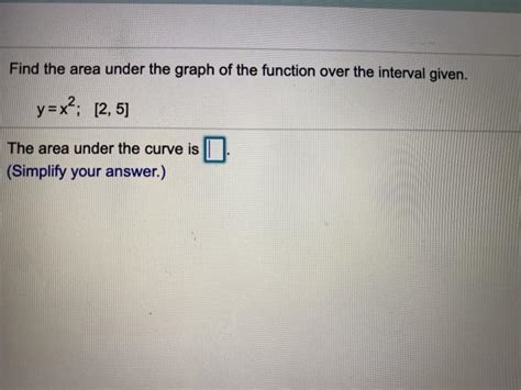 Solved Find The Area Under The Graph Of The Function Over Chegg