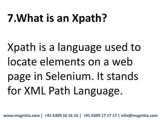 Top Selenium Interview Questions And Answers For Ppt Pptx
