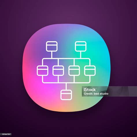 Vetores De Ícone Do Aplicativo Diagrama De Rede Diagrama De Cluster Gráfico De Rede Estrutura De