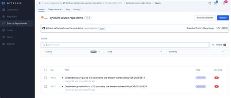 Software Composition Analysis Bytesafe Documentation