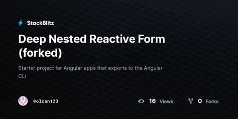 Deep Nested Reactive Form Forked Stackblitz