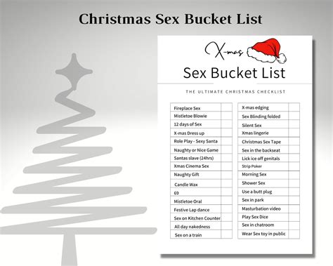 Christmas Sex Bucket List Printable Adult Sex Game Instant Download