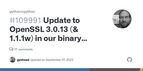 Update To Openssl 3013 And 111x In Our Binary Release Build Process · Issue 109991