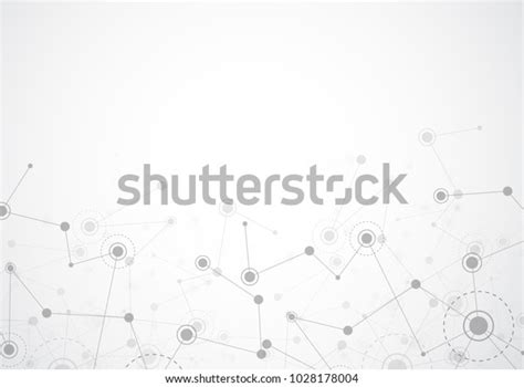Abstract Connecting Dots Lines Connection Science Stock Vector Royalty Free 1028178004