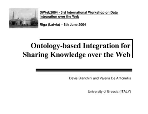 Pdf Ontology Based Integration For Sharing Knowledge Over The Web