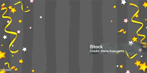 만화 스타일의 수면 개념 추상적인 회색 줄무늬 배경에 금색 색종이가 있는 여러 가지 빛깔의 별들 축제 창조적 인 세련된 배경입니다 가정 생활에 대한 스톡 벡터 아트 및 기타