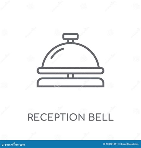 Reception Bell Linear Icon Modern Outline Reception Bell Logo C Stock Vector Illustration Of