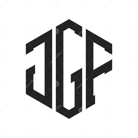 Jgf Logo Design Initial Letter Jgf Monogram Logo Using Hexagon Shape