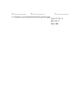Linear Quadratic Exponential Functions By Mathematics TpT