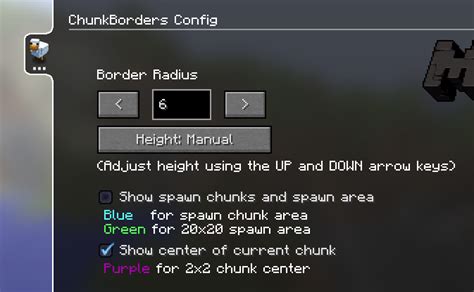 chunkborders visualize chunk boundaries locate chunk centers and