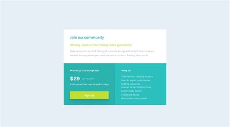 Frontend Mentor Single Price Grid Component Html And Css Coding Challenge Solution