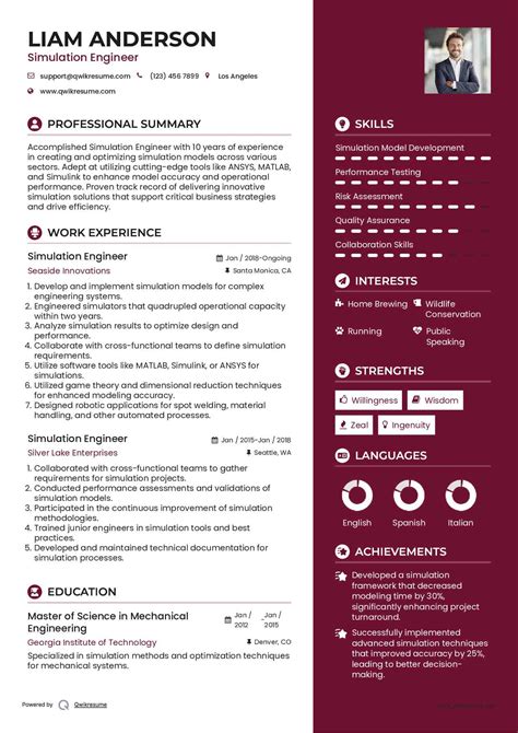 10 Simulation Engineer Resume Samples And Templates For 2025