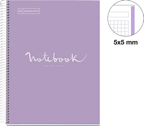 Miquelrius Pack Of 3 Emotions A4 Squared Notebooks Micro Perforated