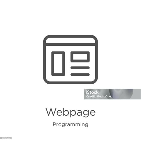 Webpage Icon Vector From Programming Collection Thin Line Webpage