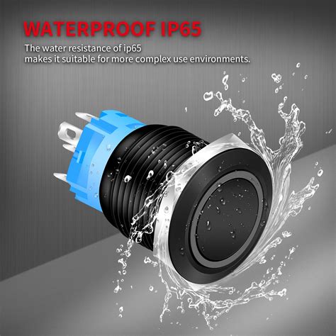 19mm 24v Led Lighted Latching Push Button Switch With Pre Wired Daier