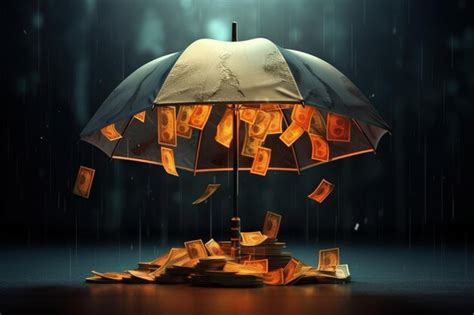 Premium Photo Umbrella Shielding From Financial Storms Generative Ai