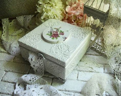 Купить Белая шкатулка Шебби Шик белый шкатулка декупаж шкатулки шкатулка шебби