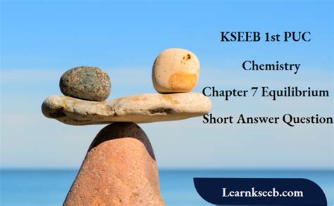 Kseeb 1st Puc Chemistry Chapter 7 Equilibrium Short Answer Questions