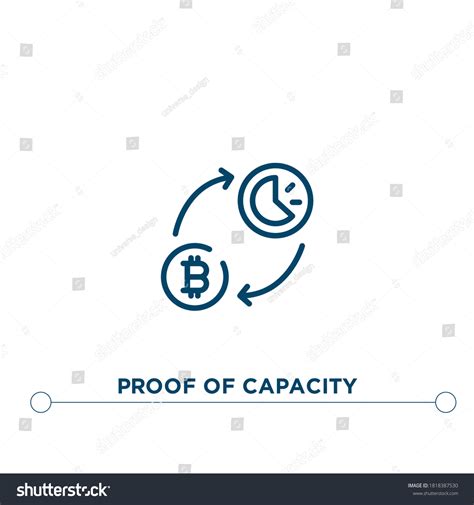 Proof Of Capacity Outline Vector Icon Simple Royalty Free Stock Vector 1818387530