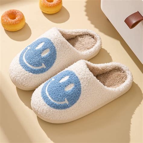 Smile Plush Cozy Slip On Slippers Cushie Cushion