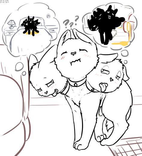 Rule 34 3 Heads All Fours Alliums Artist Bed Blush Canine Canine