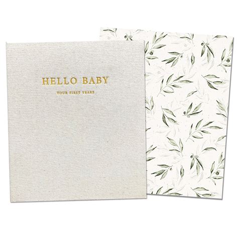 'Olive' Gender Neutral Baby Record Book - Peachly | Peachly Australia
