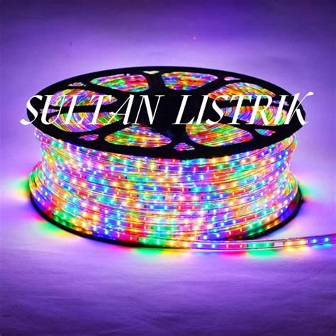 LAMPU LED STRIP RGB METERAN SOKET 3528 2835 AC 220V WATERPROOF LAMPU LED STRIP SELANG