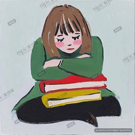 Ai创作图女孩读书手绘 趴在桌上的女生 抱书本的女孩 读书女孩插画 趴在桌子上的女生 看书看画册的女生 认真读书的女生 手绘女孩读书 无心看书 认真看书的小姑娘 女孩插画本本 在看书的女孩子
