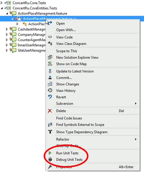 in the latest release specflow menu items run specflow scenario and