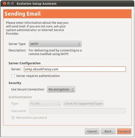 Configuring An Ubuntu 1104 Mail Client Evolution Techotopia