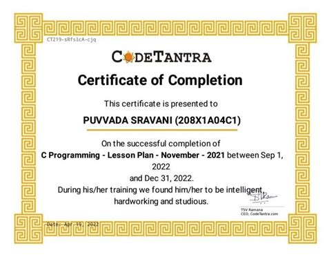 Puvvada Sravani On Linkedin Codetantra Cprogramming
