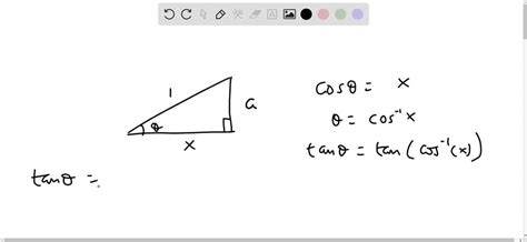 solved draw a right triangle to simplify the given expressions tan