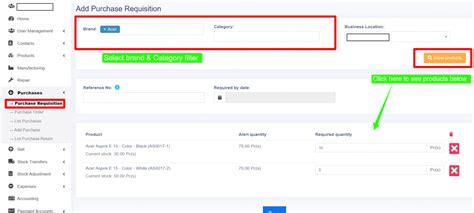 Purchase Requisition PR