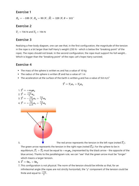 Exercise Session 5 Solutions Pdf Acceleration Force