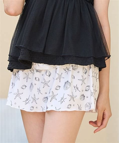 Amourire Girl（アムリールガール）の「チュールフレアtops×スカパン 上下2点セット【キッズ ジュニア水着】（130㎝～160