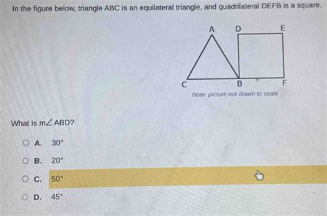 Solved In The Figure Below Triangle Abc Is An Equilateral Triangle And Quadrilateral Defb Is