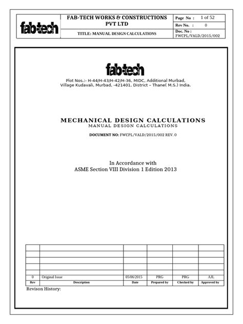 Manual Design Calculation Pdf