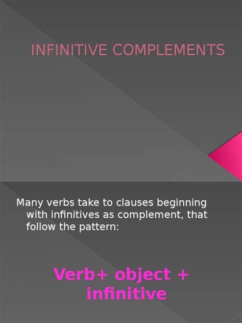 Understanding Infinitive Complements Pdf Language Arts And Discipline
