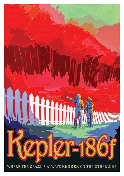 Kepler 16b Poster Vintage Space Travel Poster
